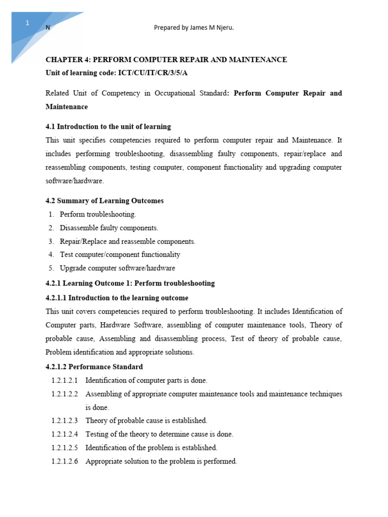 Computer Repair Chapter 1 and 2 | PDF | Input/Output | Operating System