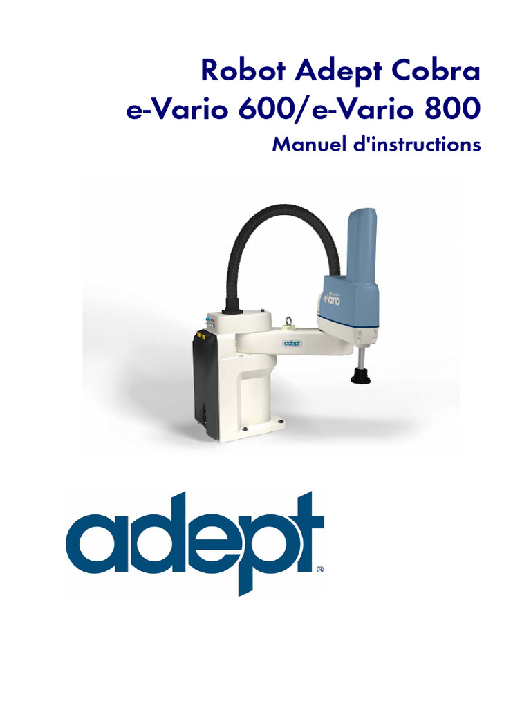 Manuel Robot Adept Cobra e-Vario | PDF | Informatique | Ingénierie ...