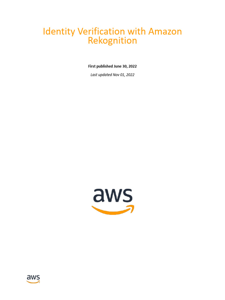 Identity Verification With Amazon Rekogntion 1 | PDF | Amazon Web ...