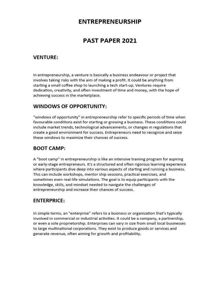 Entrepreneurship (2021) | PDF | Entrepreneurship | Venture Capital