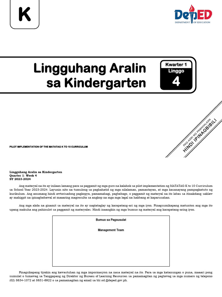 LE Kindergarten4 Q1 Week4 v.2 | PDF
