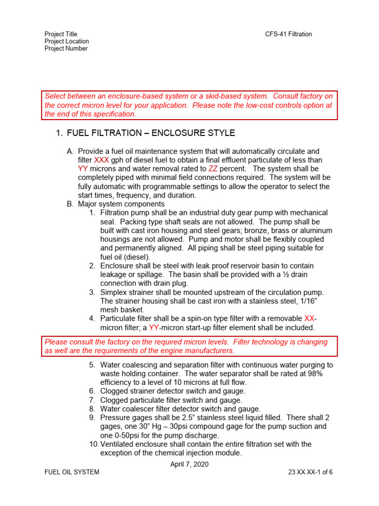 CFS41 Filtration 4 7 20 | PDF | Programmable Logic Controller | Pump