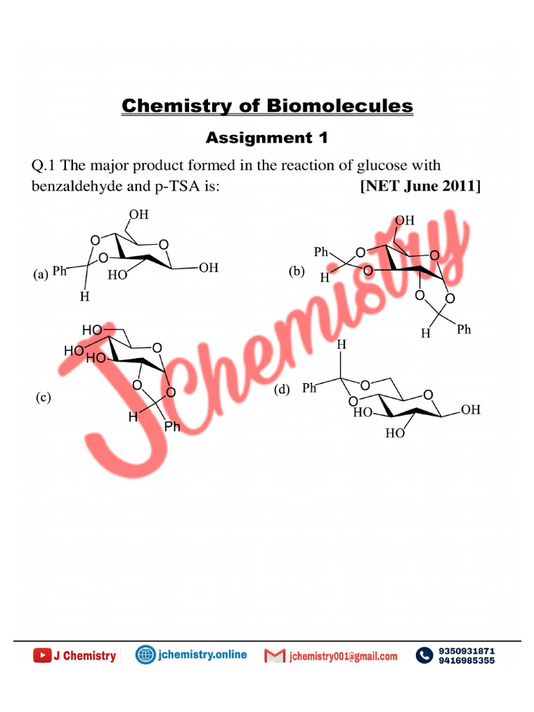Biomolecules Assignment 1 | PDF