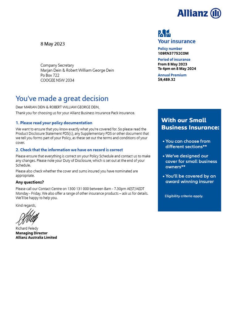 Beaumont and Mitchell Business Insurance | PDF | Insurance | Indemnity