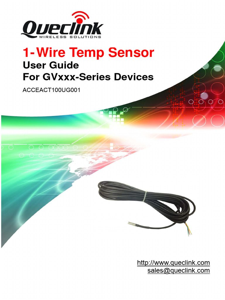 1-Wire Temp Sensor User Guide V2 0 | PDF | Celsius | Thermometer