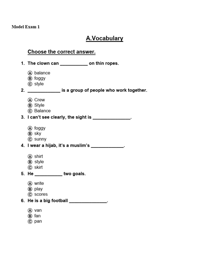 ExamView - Model Exam 1 (4) .TST | PDF