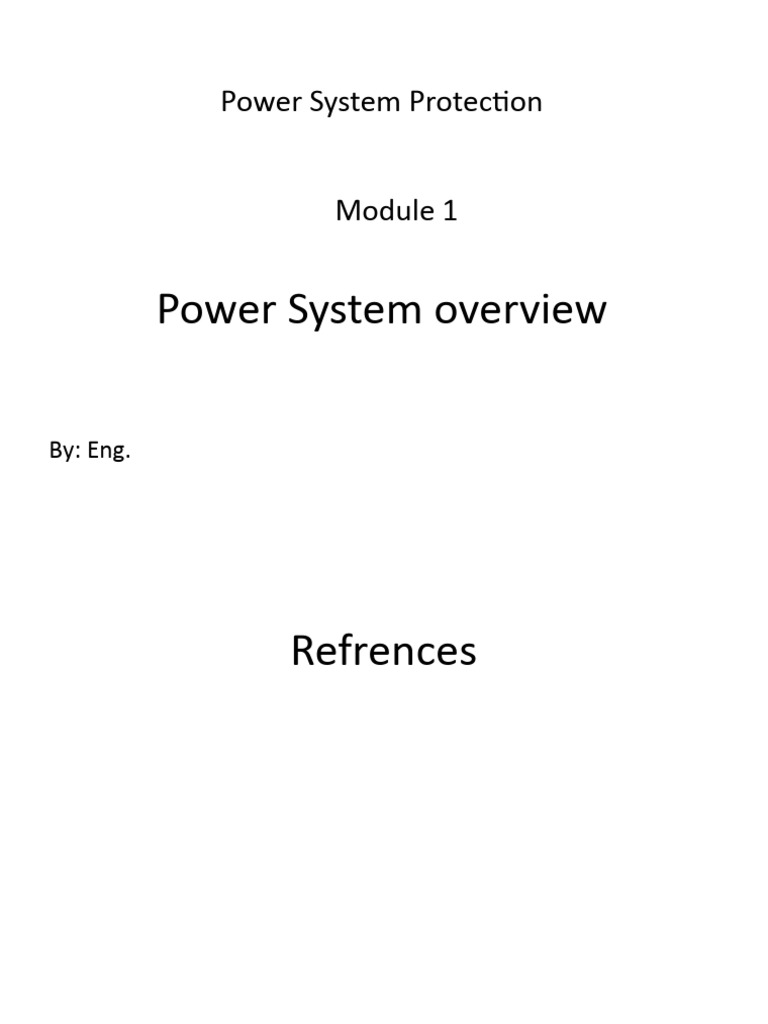 Module 1 Power System overview | PDF | Electrical Substation | Electric ...