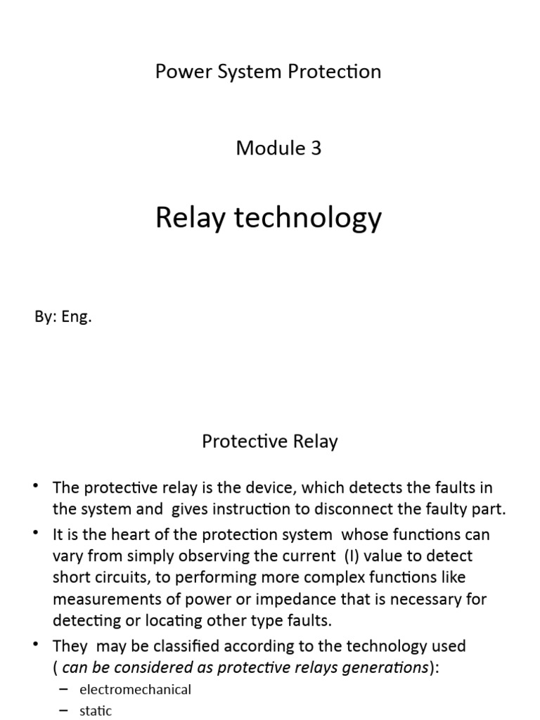 Module 3 Relay Technology | Download Free PDF | Relay | Electrical Components
