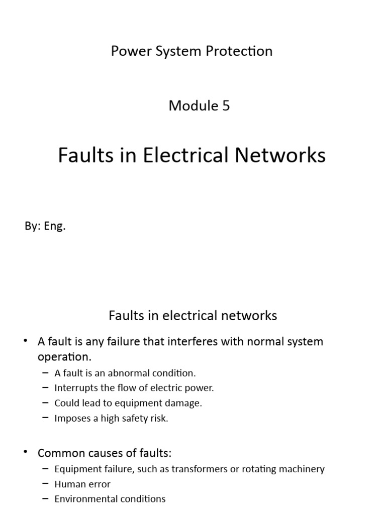 Module 4 Faults in Electrical Networks | PDF | Building Engineering ...