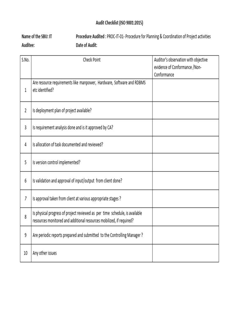 IT ISO Audit Checklist 2020637584196458755271 | PDF | Audit | Computing