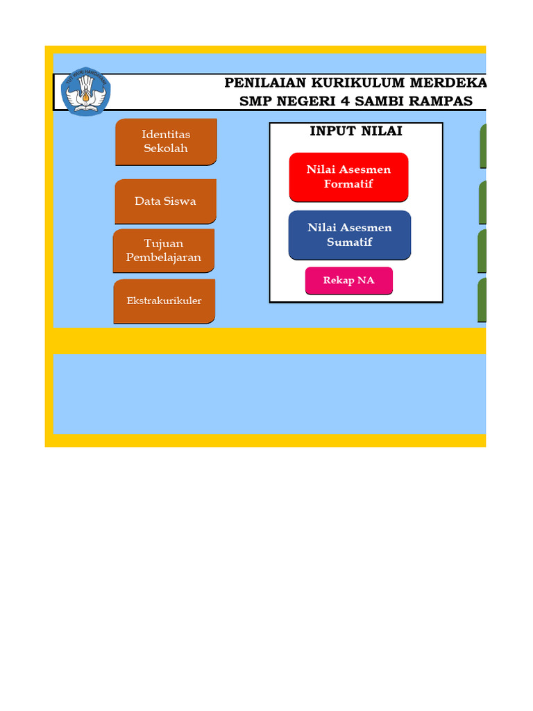 Format Rapor Kurikulum Merdeka SMP 2023 | PDF
