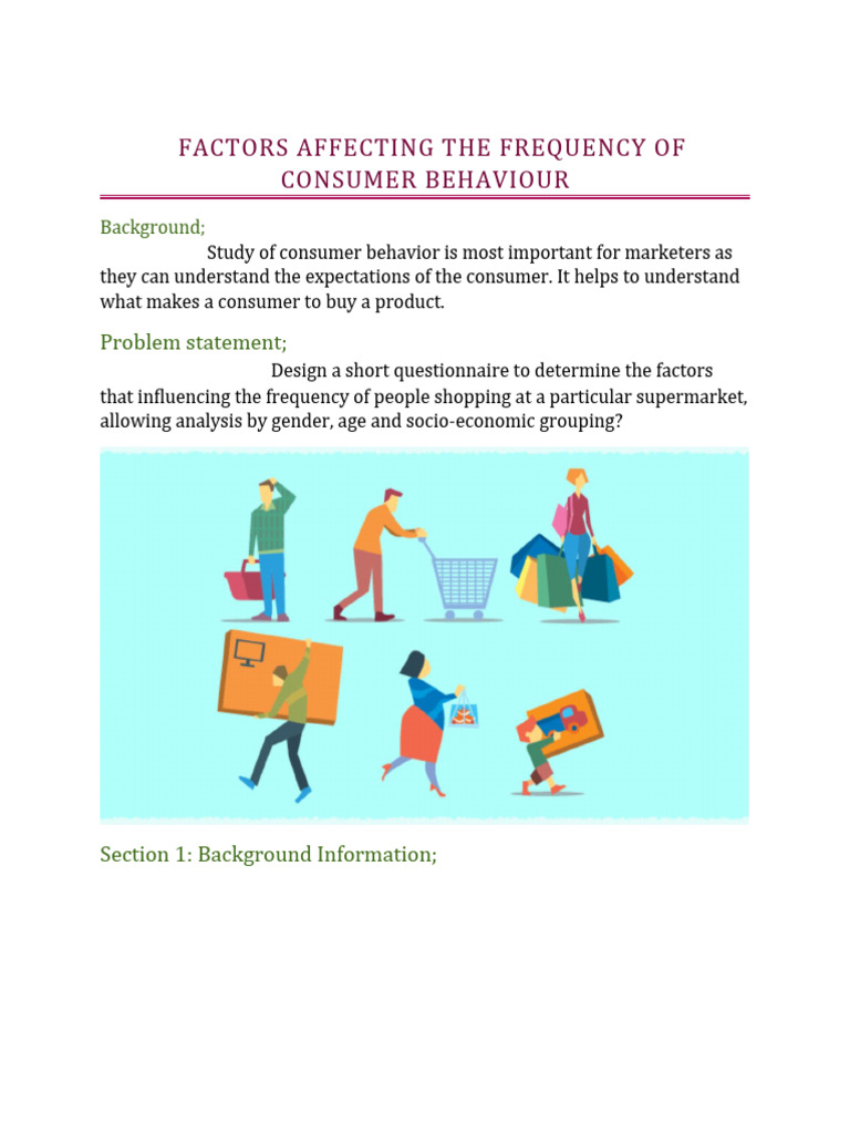 questionnaire is to investigate the factors | PDF | Consumer Behaviour | Behavior
