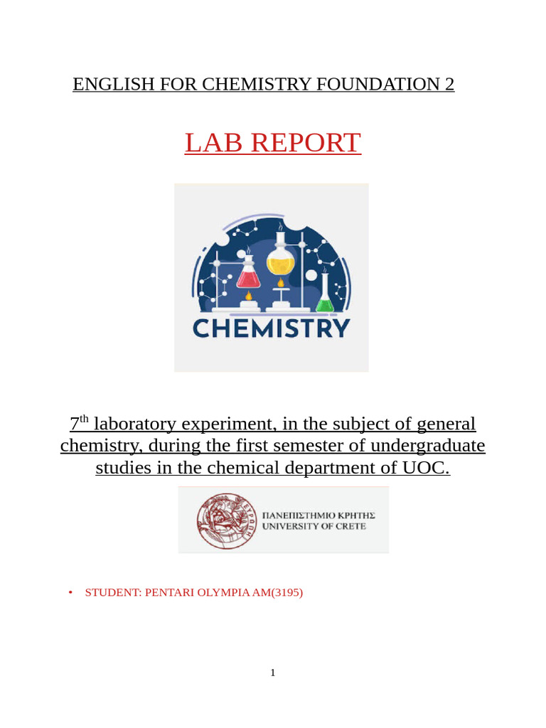 Lab Report For English (Ii) | PDF | Redox | Chemical Reactions