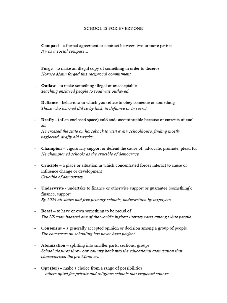 School Is For Everyone | PDF