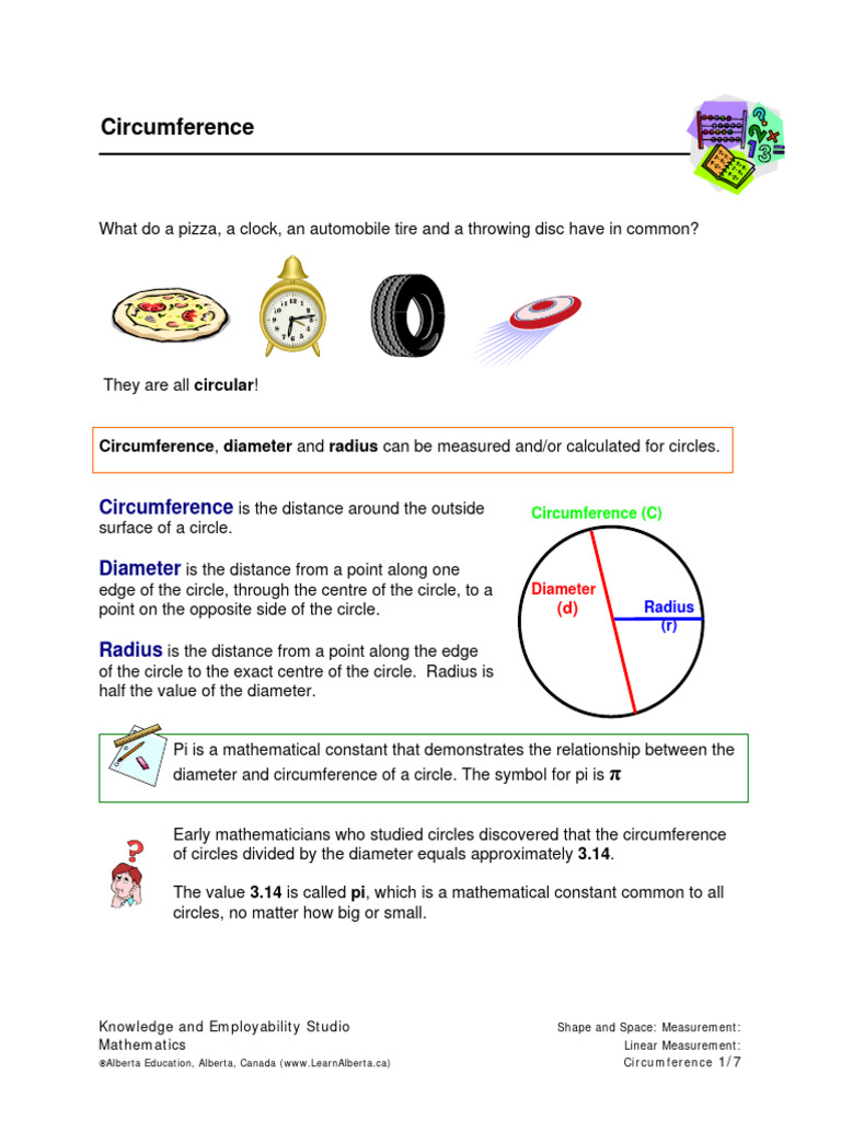 Or CF Math Ss A2 06 Circ | PDF | Pi | Circle