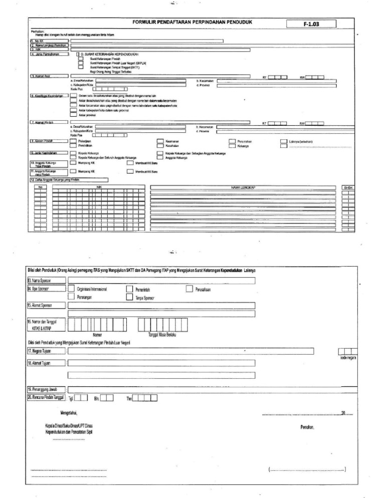 Formulir F-1.03 | PDF