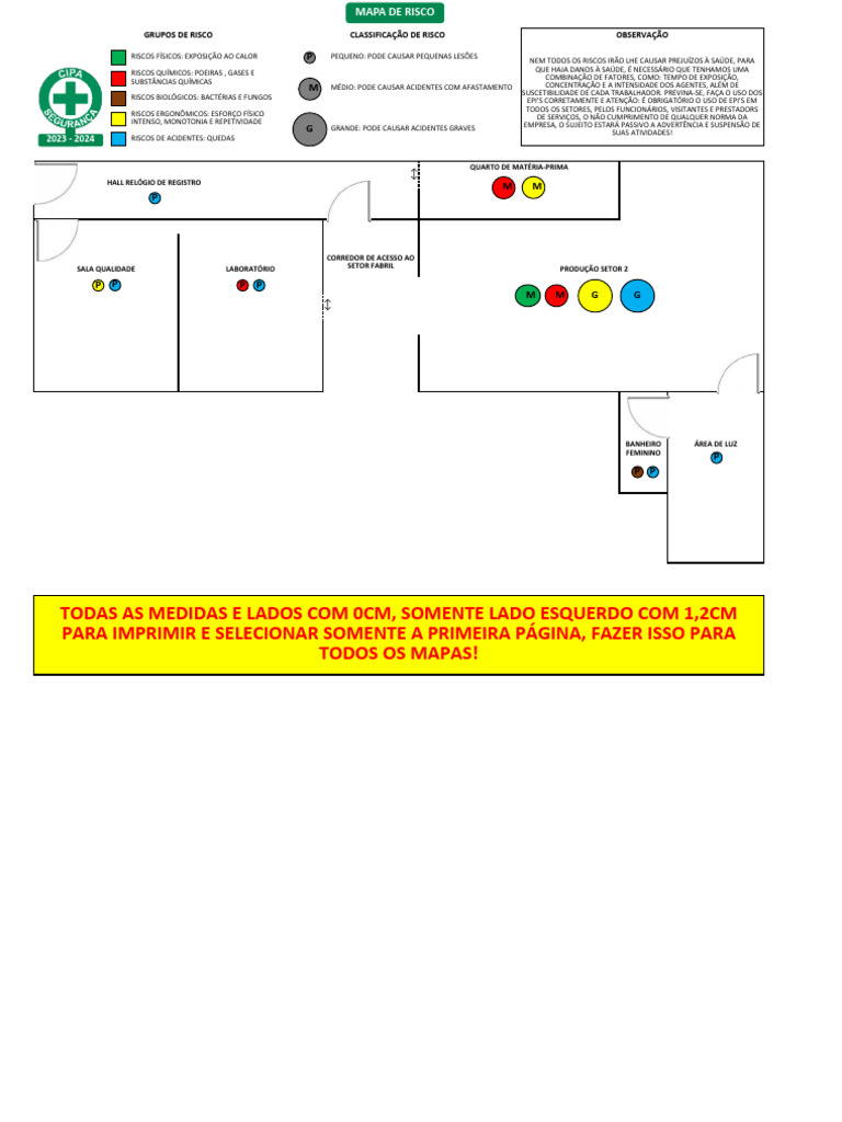 Mapas de Riscos Da CIPA 2023-2024 | PDF