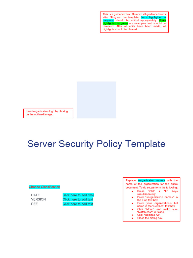 POLICY Servers Security Template en | Download Free PDF | Security ...