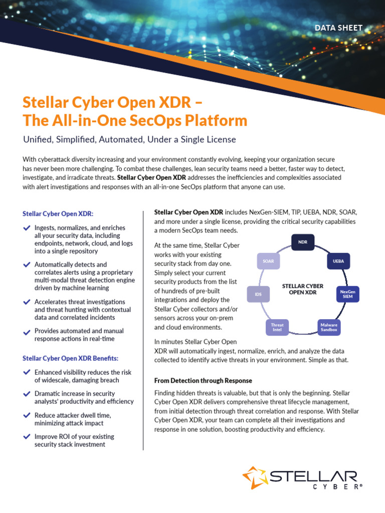 Stellar Cyber Open XDR Overview | PDF | Computer Security | Security