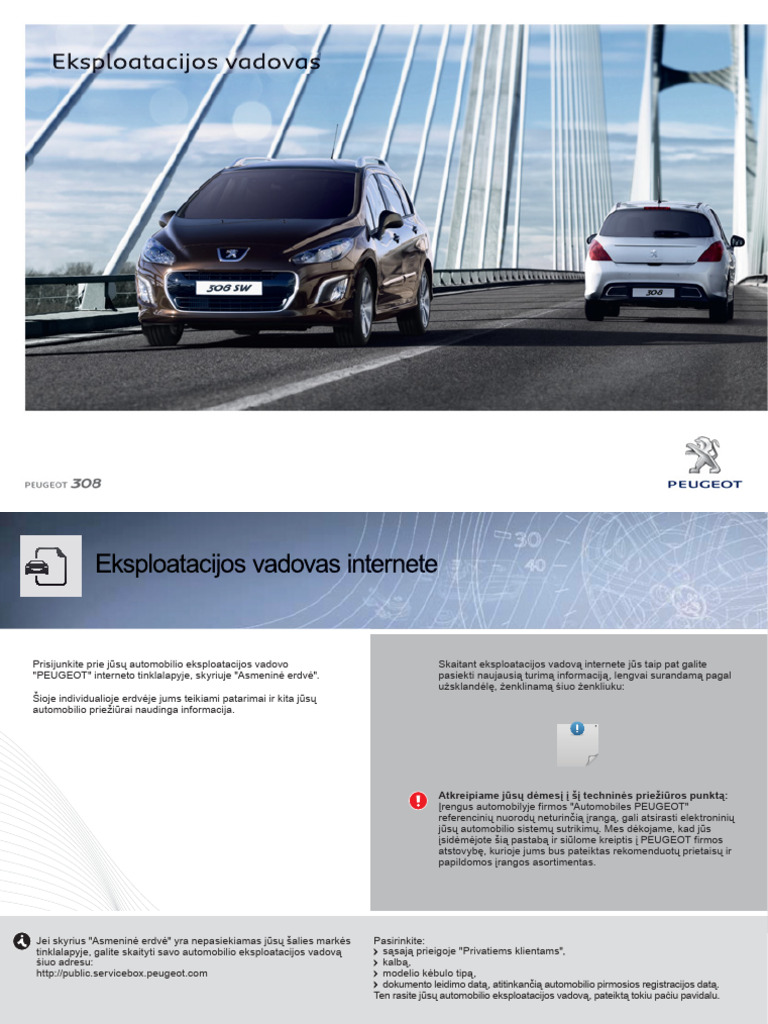 Peugeot 308 (2012) Manual | PDF