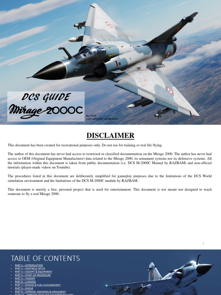 DCS Mirage 2000C Guide | PDF | Aircraft | Aviation