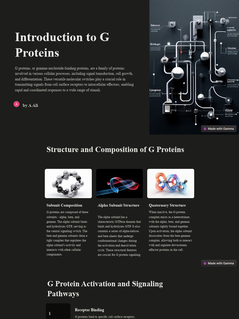 Introduction To G Proteins | PDF | Cell Signaling | Signal Transduction