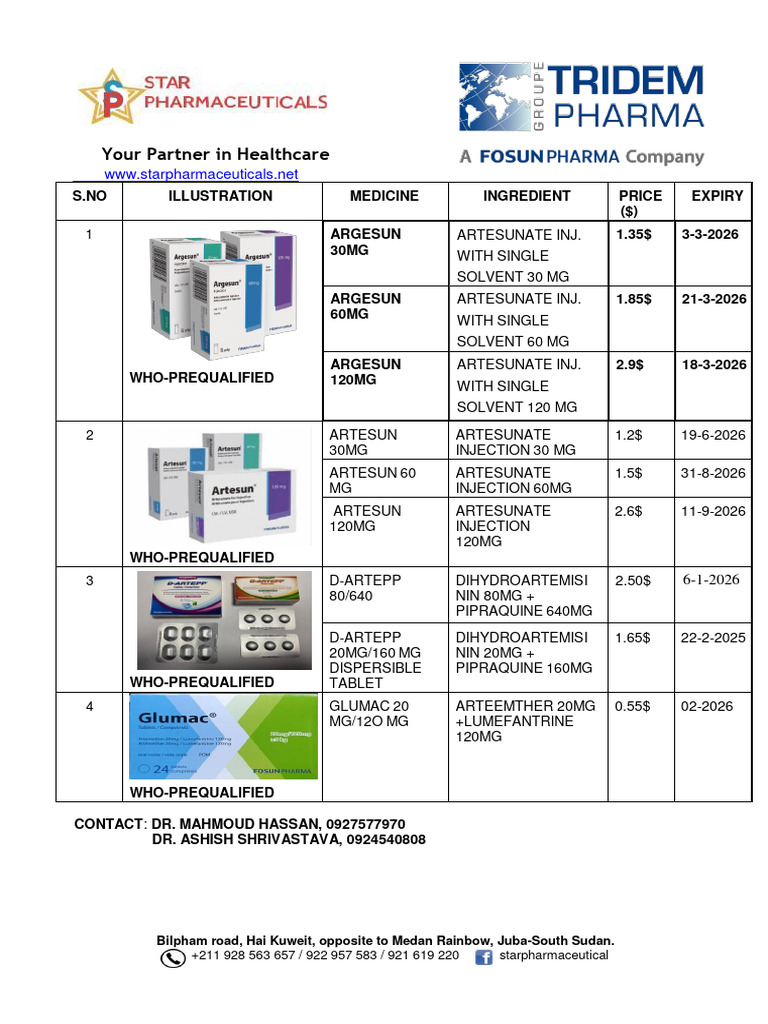 Fosun Pharma - Price List | PDF | Pharmacy | Pharmacology