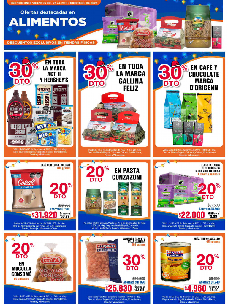 Alkosto Separata Digital Mercado 23dic2023 Alimentos | PDF