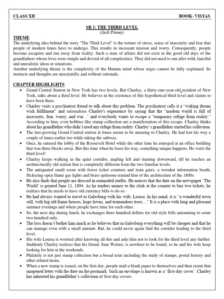 Xii Eng Sr 1 The Third Level Assignment 240517 164536 Pdf 8666