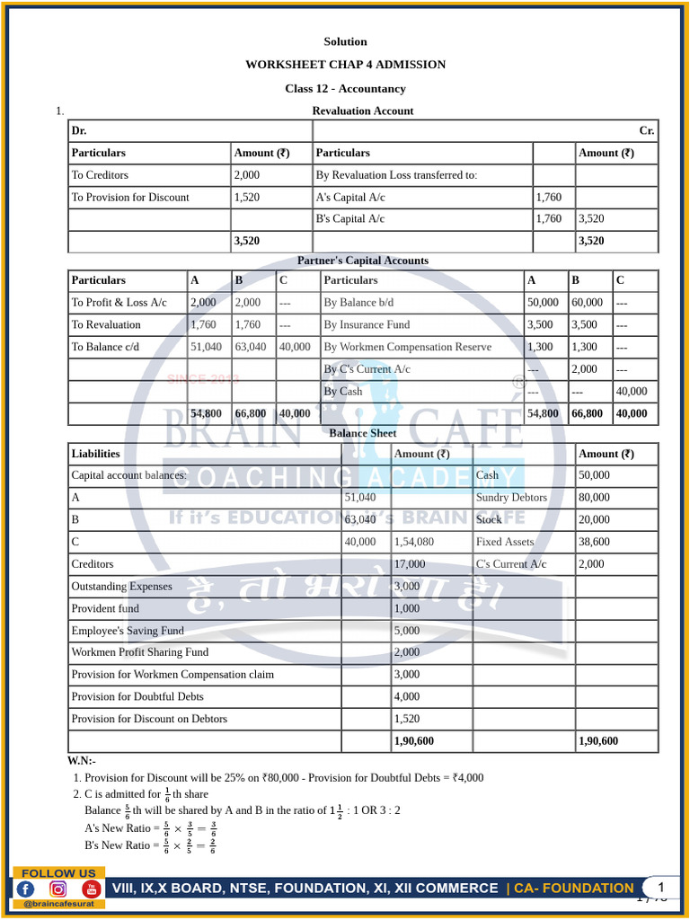 Acc Vol 1 Chap 4 Sol | PDF | Balance Sheet | Goodwill (Accounting)