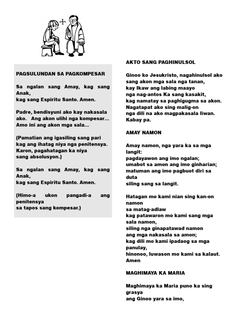 Confession Guide (English and Hiligaynon) | PDF