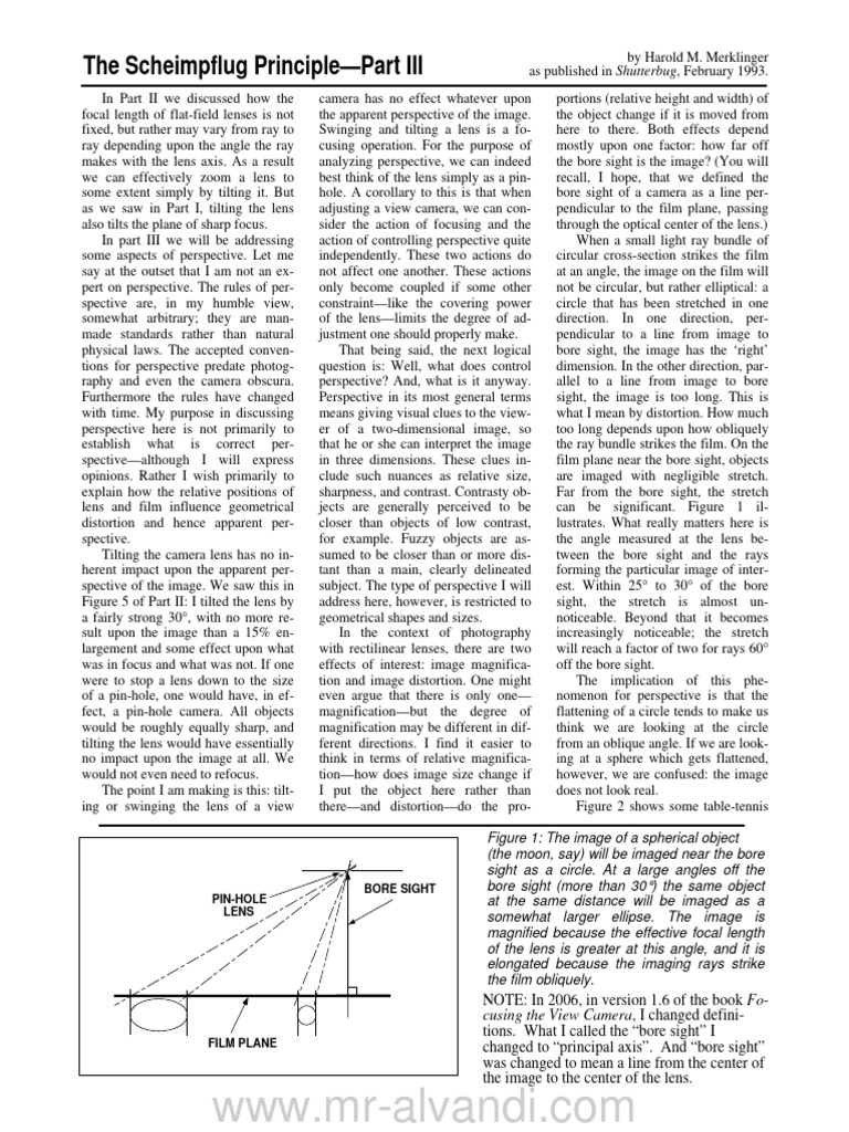 The Scheimpflug Principle3 | PDF | Camera | Imaging