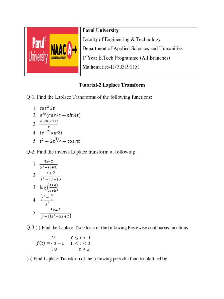 Tutorial 2 | PDF | Mathematical Analysis | Mathematical Objects