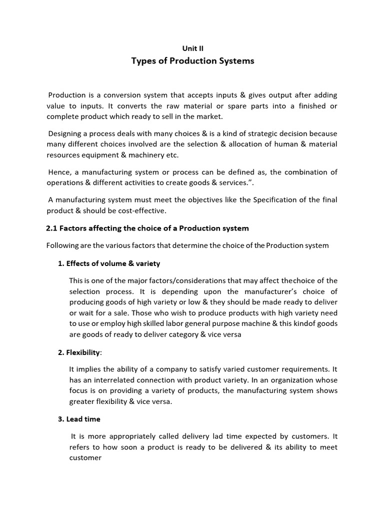 PM Unit Ii Notes-1 | PDF | Mass Production | Inventory