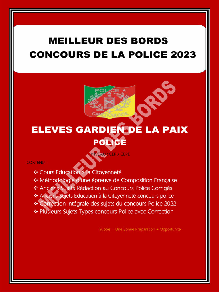 BORD CONCOURS POLICE GPX-1 | PDF