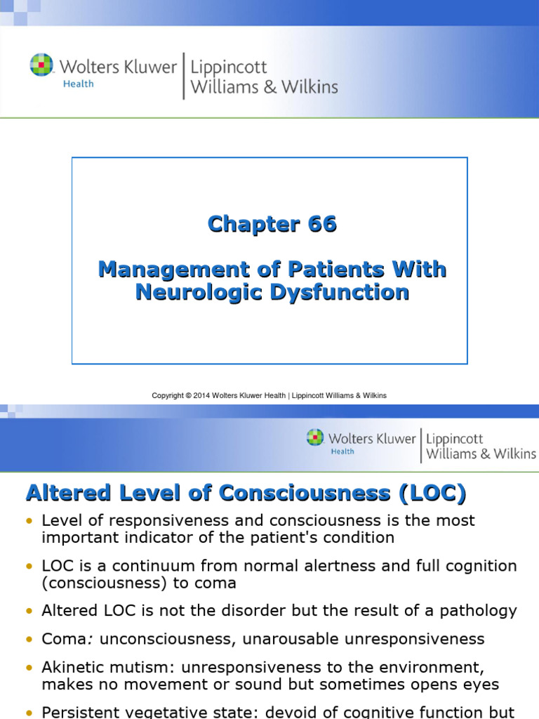 Chapter 66 Management of Patients With Neurologic Dysfunction | PDF | Headache | Diseases And ...