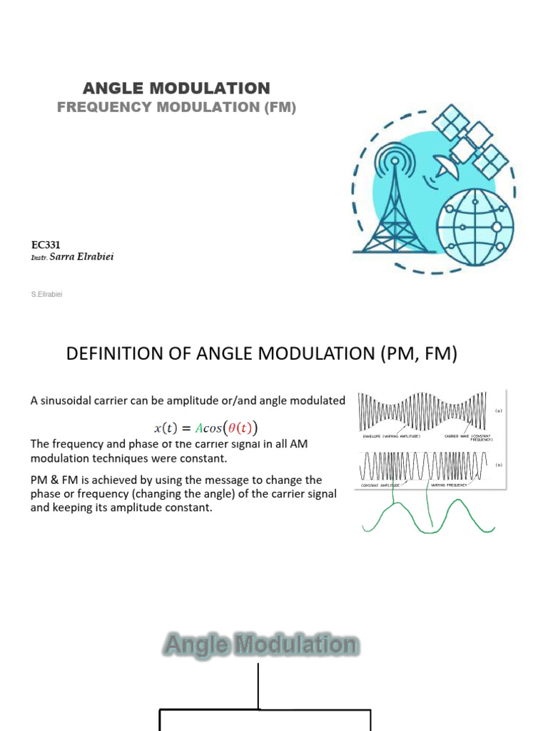 Angle Modulation 2 Pdf Frequency Modulation Modulation