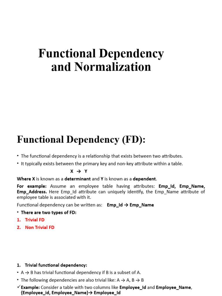 Functional Dependancy and Normalization | PDF | Data Model | Information Technology Management