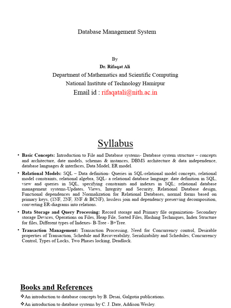 Unit-I-Basic Concepts | Download Free PDF | Databases | Relational Model