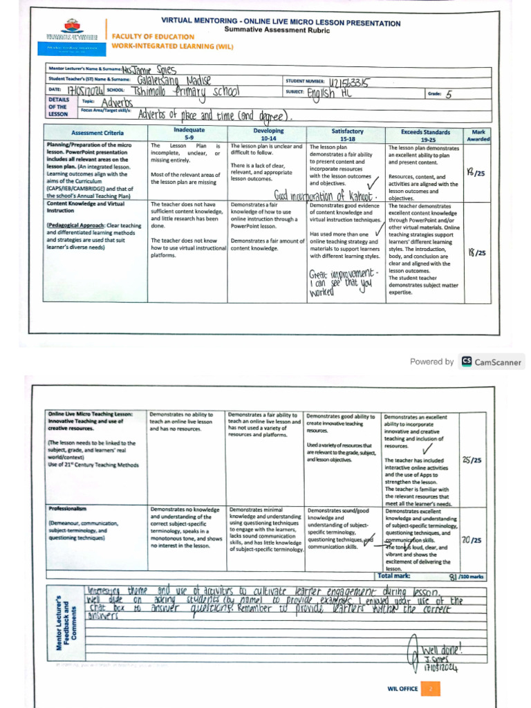 Galaletsang Madise VM WIL Assessment 2 | PDF