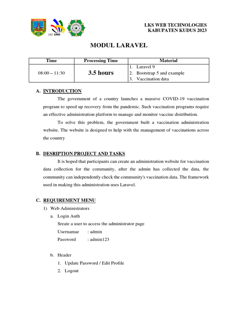 Soal LKS Web Technology SMK Kabupaten Kudus Tahun 2023 | PDF | World ...