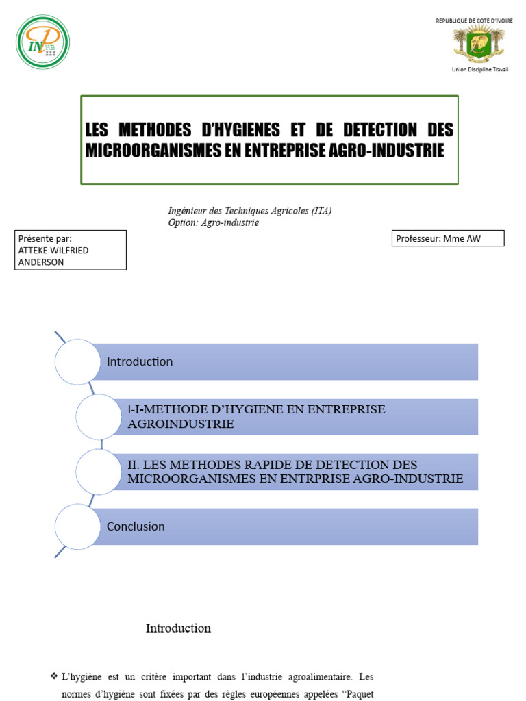 Exposé Vrai Microbio Final | PDF | Analyse des dangers et points ...