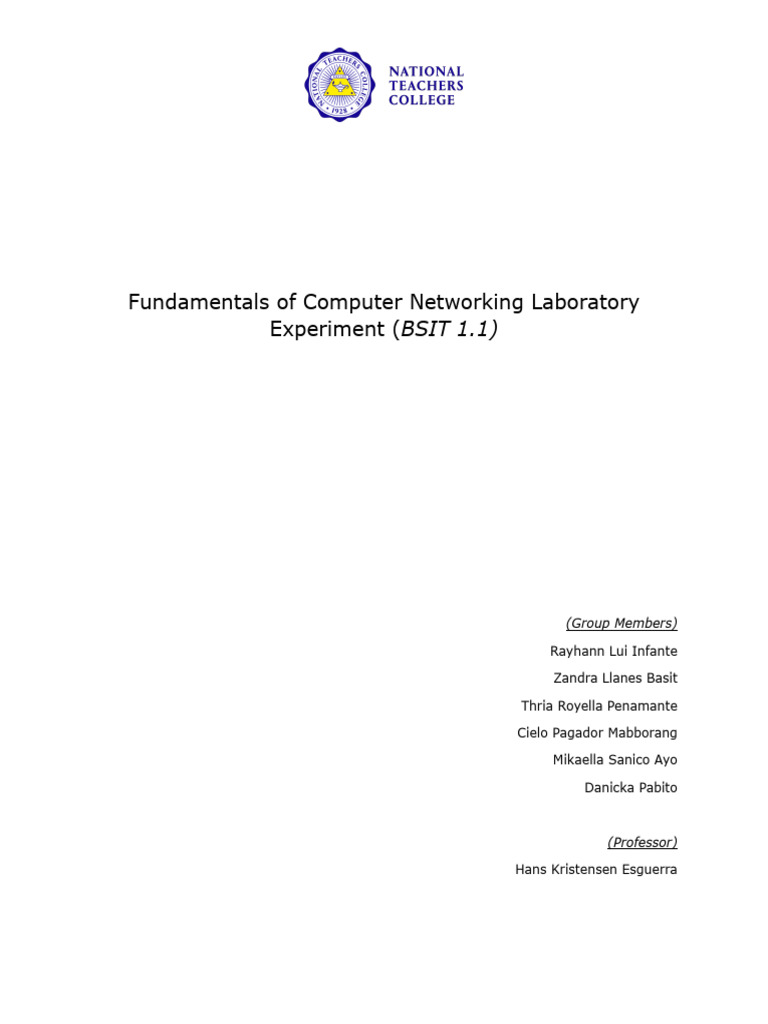 Fundamentals of Computer Networking Lab 2 1 | PDF | Personal Computers | Operating System