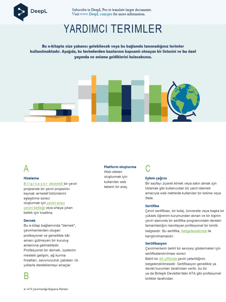 Yardimci Terimler: Subscribe To Deepl Pro To Translate Larger Documents. Visit For More ...
