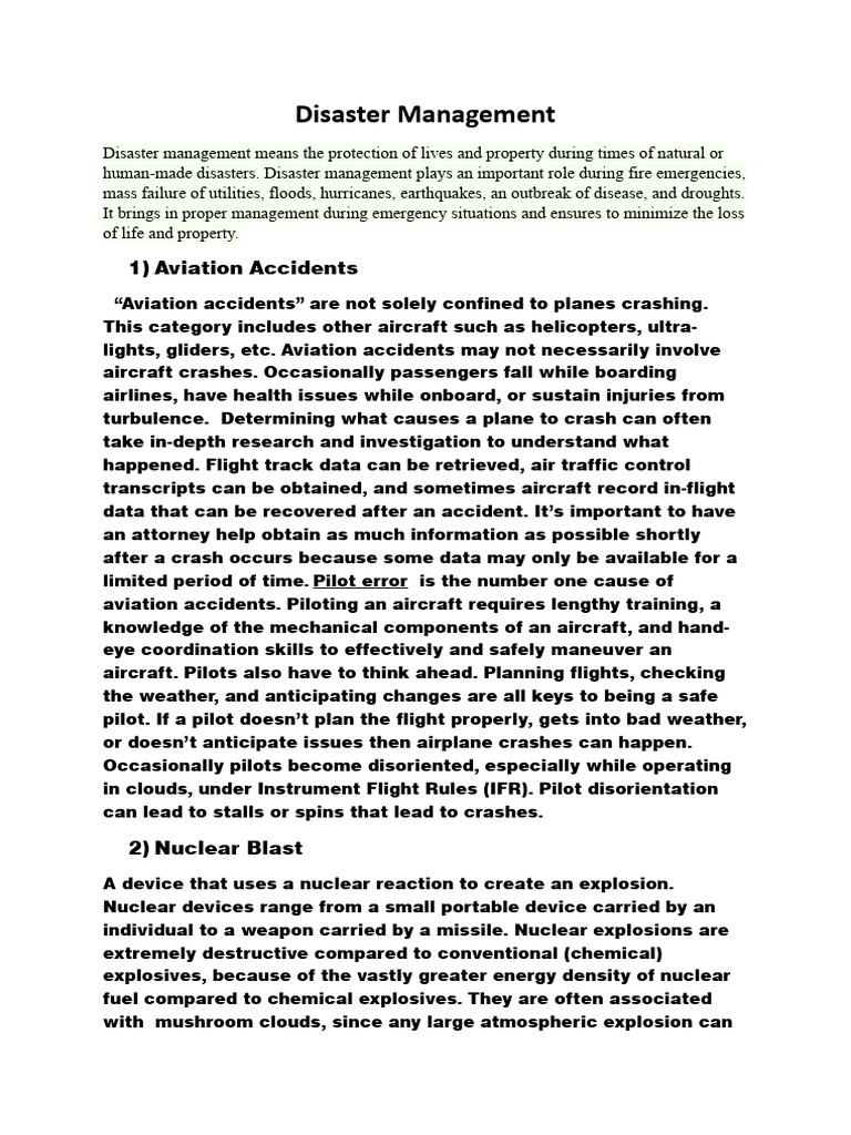 Disaster Management - SST | PDF | Traffic Collision | Shipwrecks