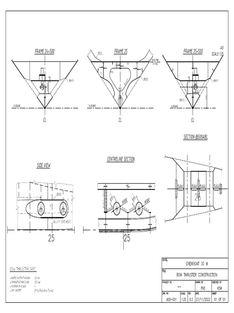 ADD 001 Bow Thruster Construction | PDF