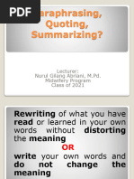Paraphrasing Skills For RRL Writing - How To Paraphrase Effective | PDF ...