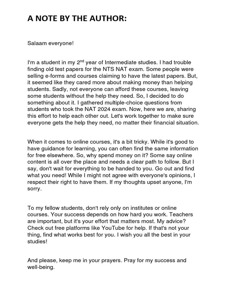 Physics Nat Past Paper | PDF | Force | Torque