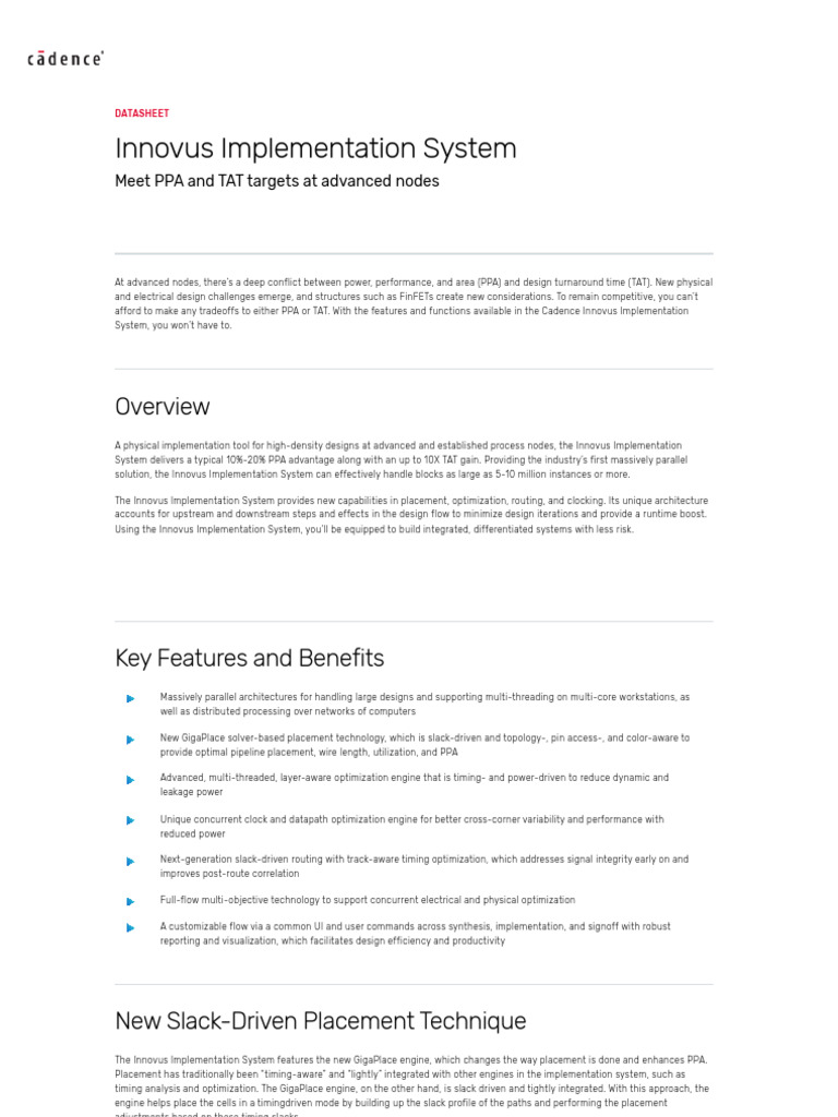 Innovus Implementation System _ Cadence | PDF | Mathematical Optimization | System On A Chip