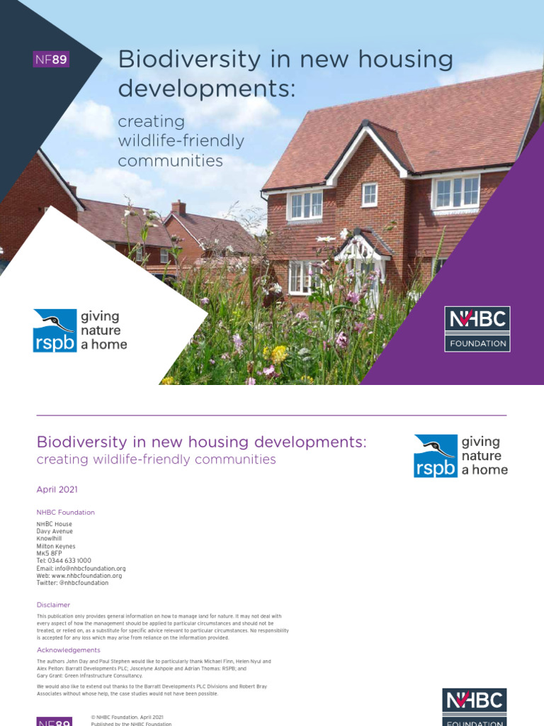 NF89 Biodiversity in New Housing Developments | PDF | Sustainability ...